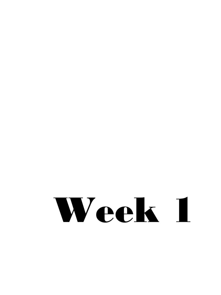 Weeks | PDF