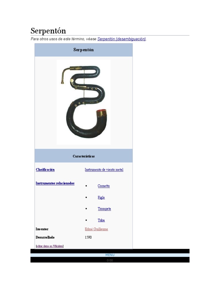 El Serpentón: Historia y Características | PDF | Instrumentos musicales ...