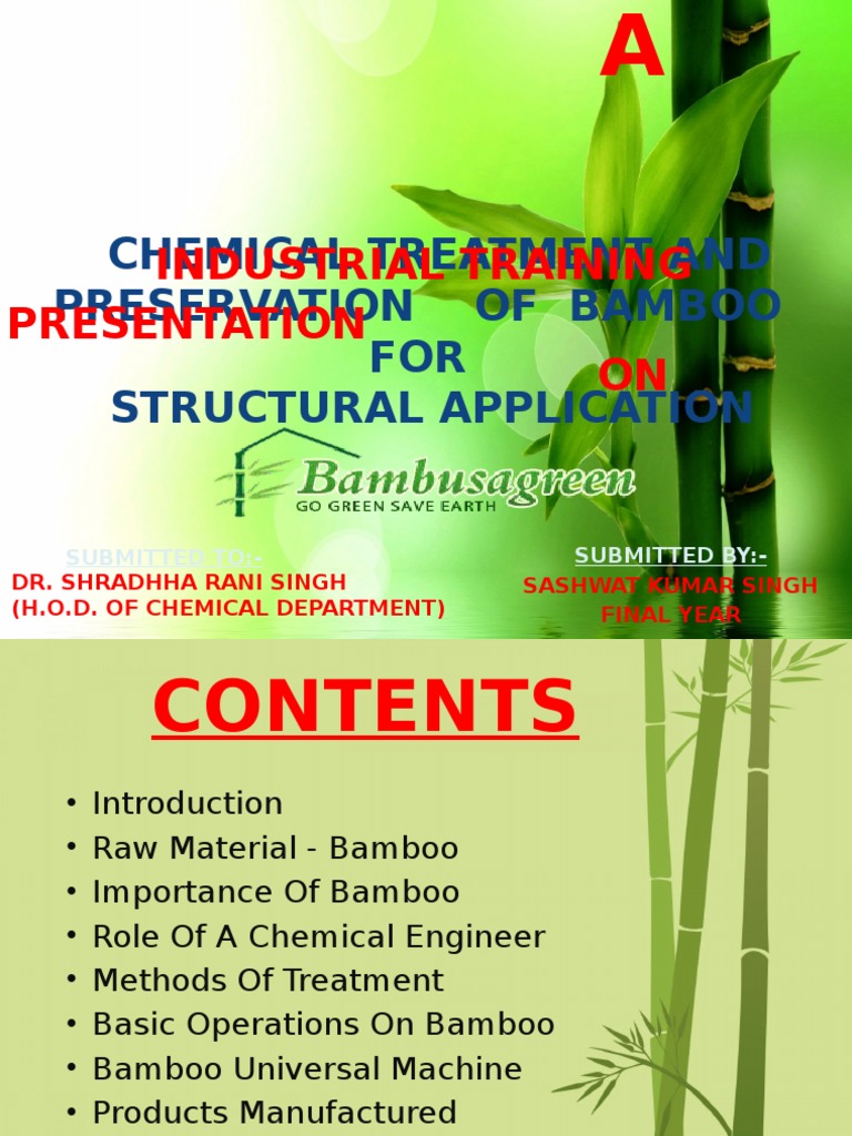 Bamboo Chemical Treatment Methods | PDF | Art | Technology & Engineering