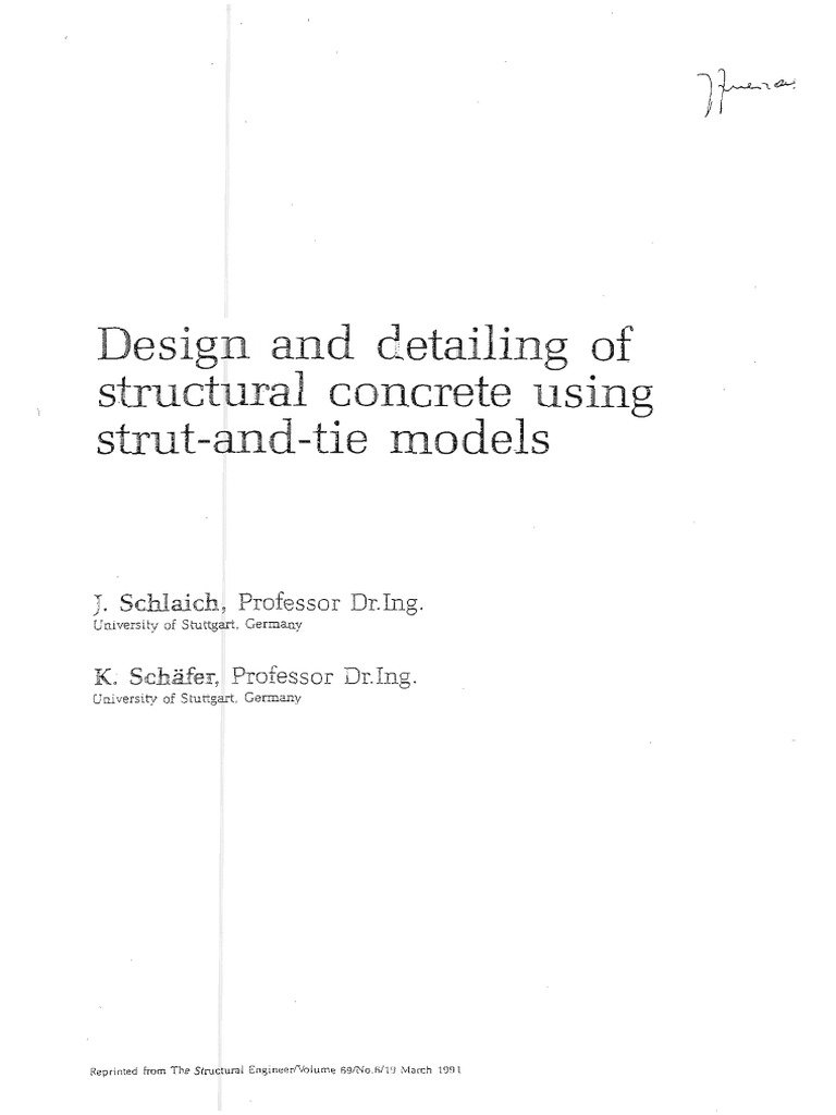 Design and Detailing of Structural Concrete Using Strut and Tie Models ...