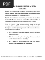 Gustilo Classification of Open Fractures | PDF