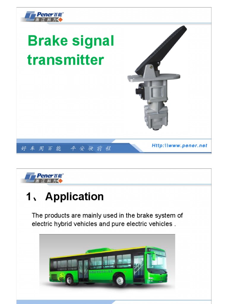 Brake Signal Transmitter Overview | PDF | Brake | Vacuum Tube