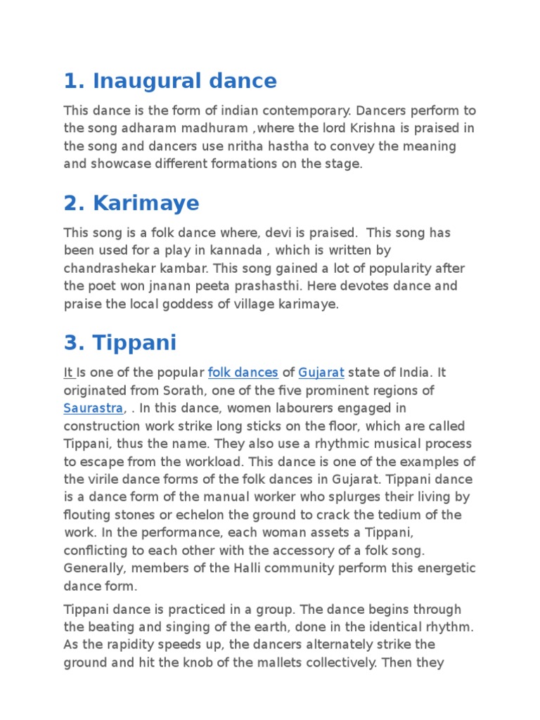 Dance Forms | PDF | Dances | Religion And Belief