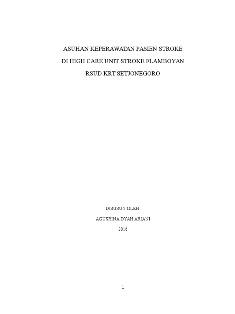 Asuhan Keperawatan Stroke | PDF | Pengembangan Diri | Sains & Matematika