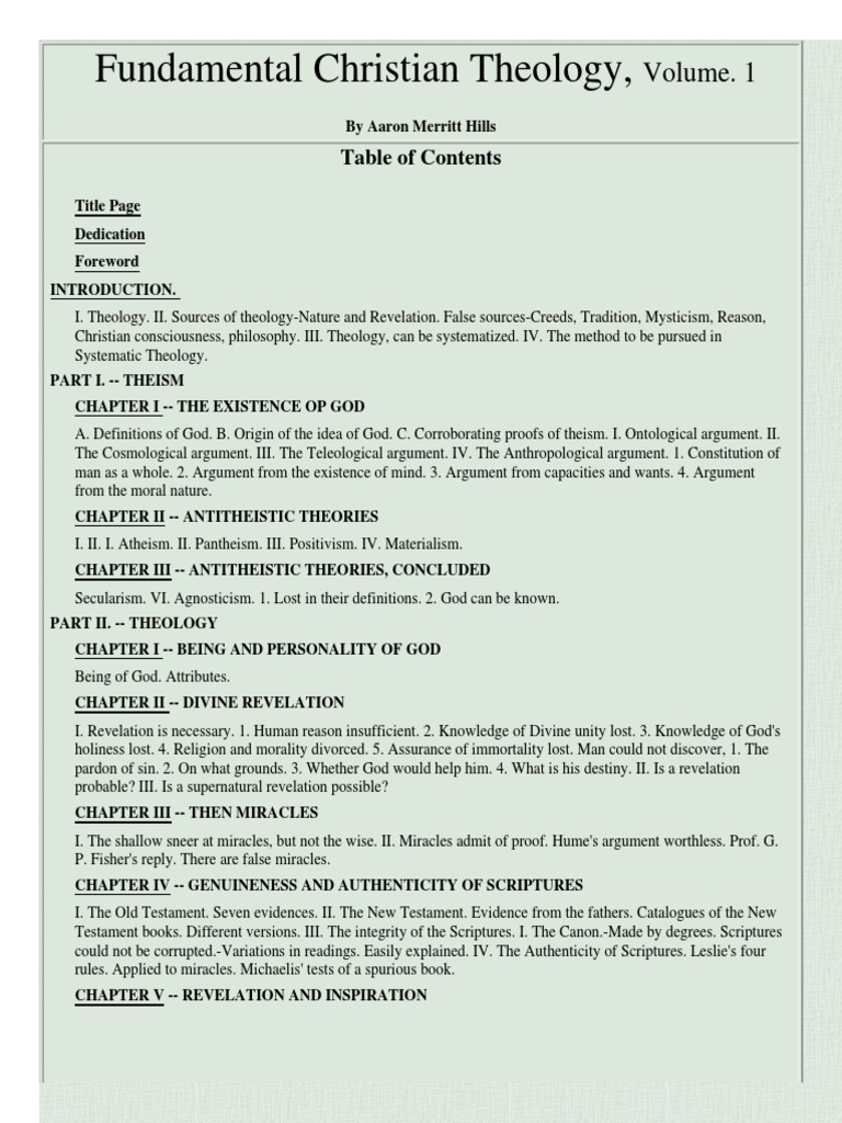 Fundamental Christian Theology 1 | PDF | Revelation | God
