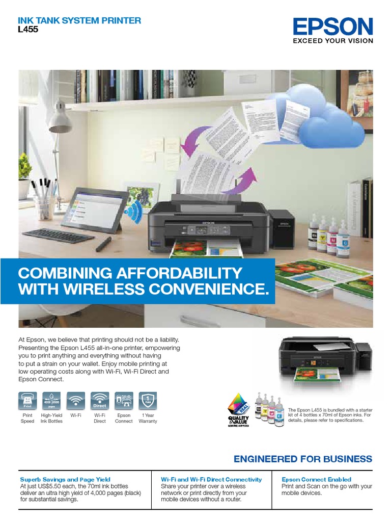Epson L455 Specification | Download Free PDF | Printer (Computing ...