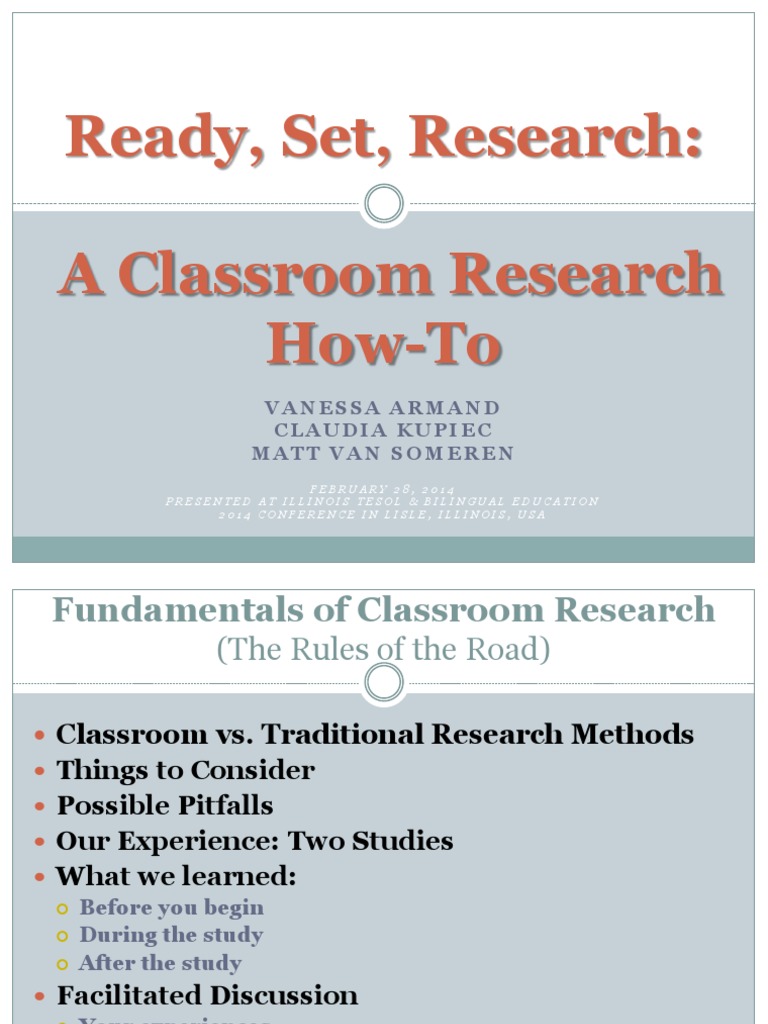 Ready Set Research A Classroom Research How To | PDF