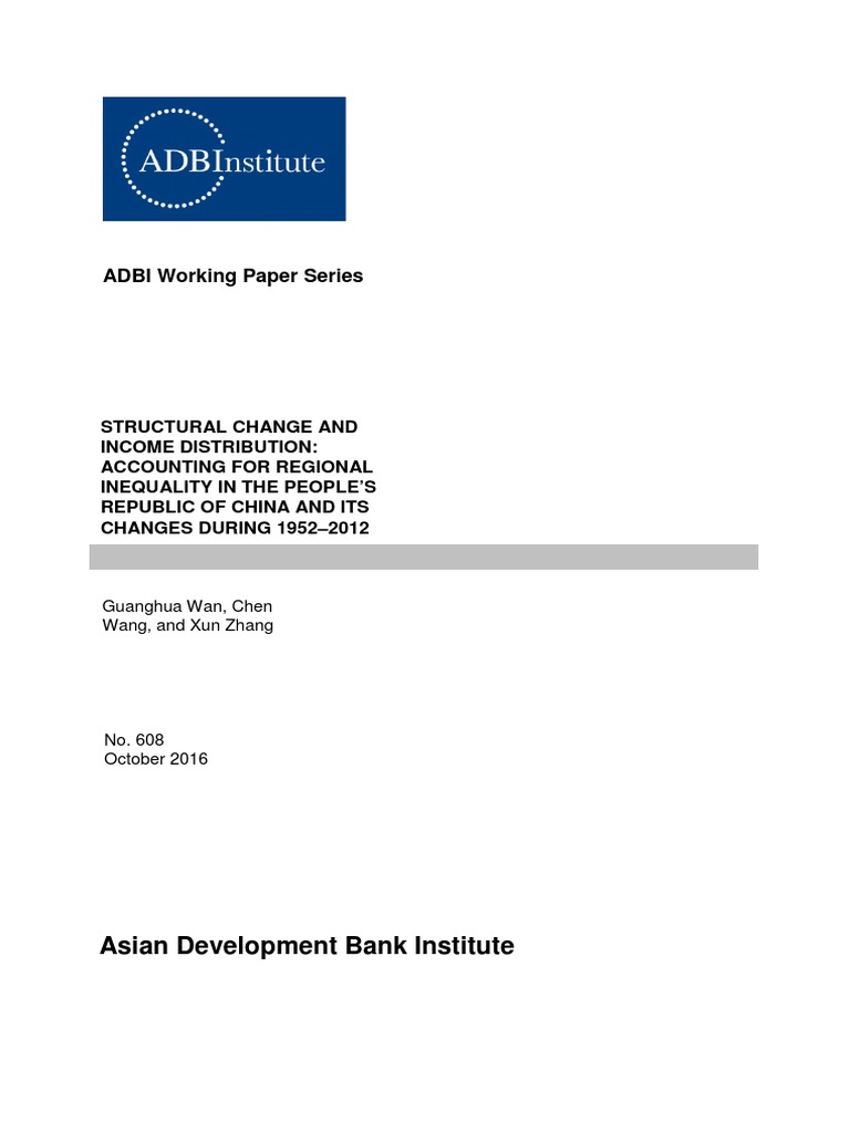 Structural Change and Income Distribution: Accounting For Regional ...