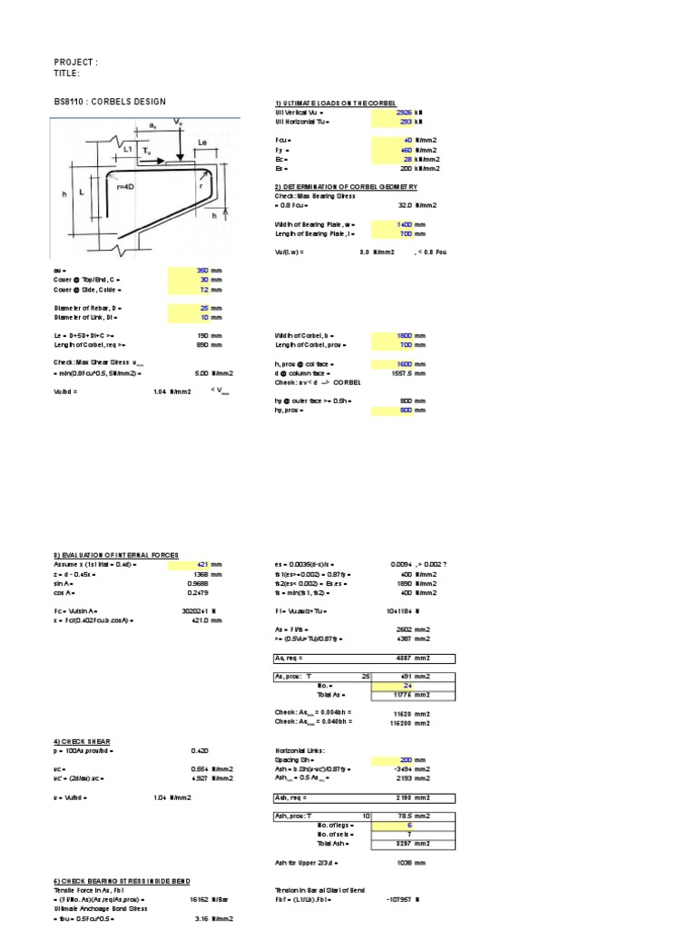 Corbel BS8110 | PDF | Structural Engineering | Chemical Product Engineering