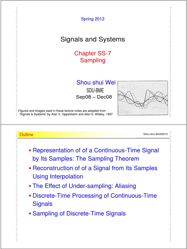 Signals and System-Openheim PDF | PDF | Sampling (Signal Processing) | Signal (Electrical ...
