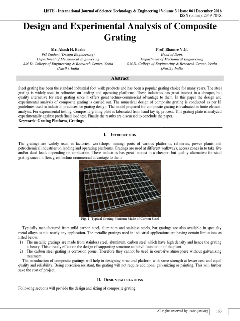 Composite Grating Design and Analysis | PDF | Strength Of Materials ...