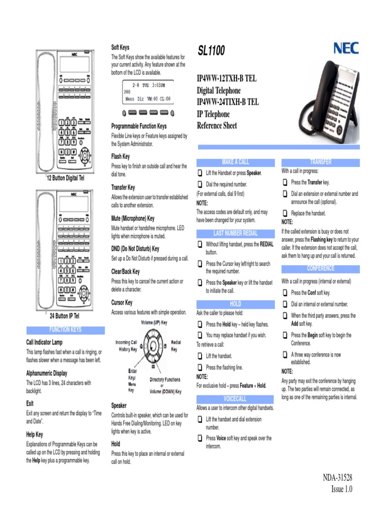 Digital_Telephone_Quick_Reference_Sheet.pdf | Telephone | Telephony ...