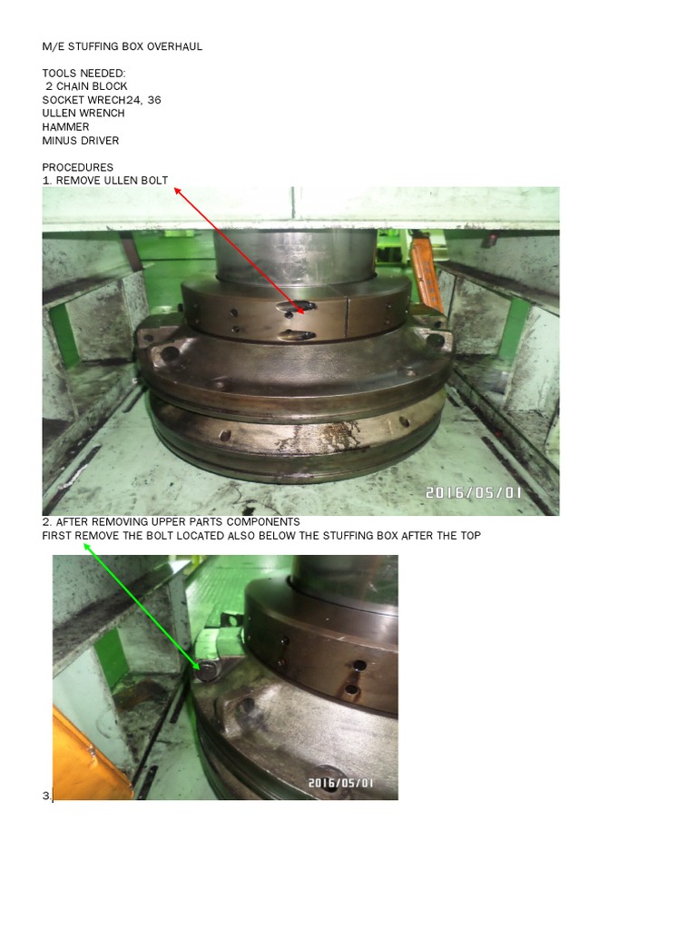 Stuffing Box Overhaul Procedures | PDF | Home & Garden