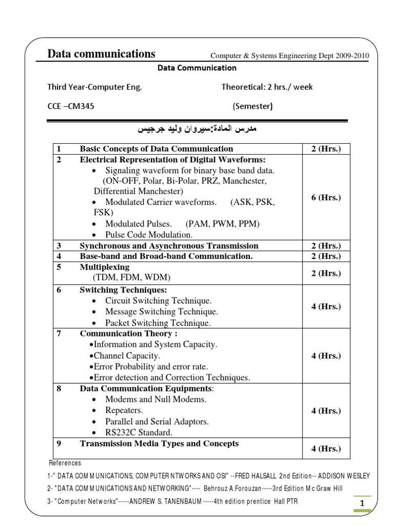 Data Communication | PDF | Duplex (Telecommunications) | Transmission Medium