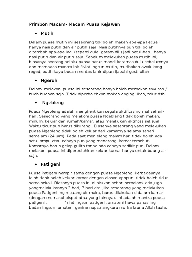 Primbon | PDF | Gaya Hidup