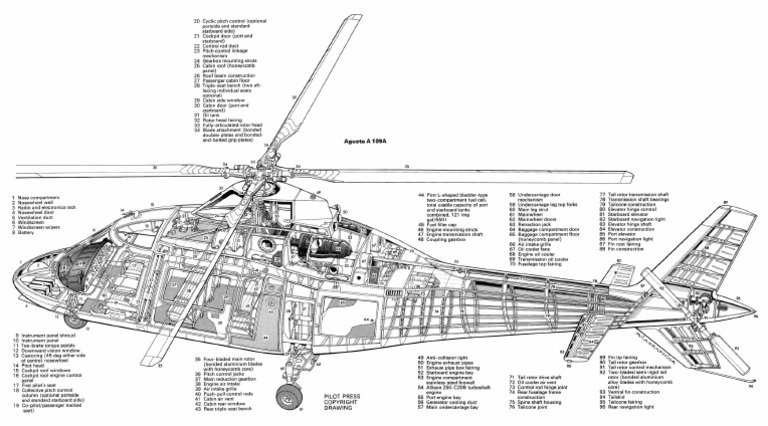 Agusta A109a Blueprint | PDF