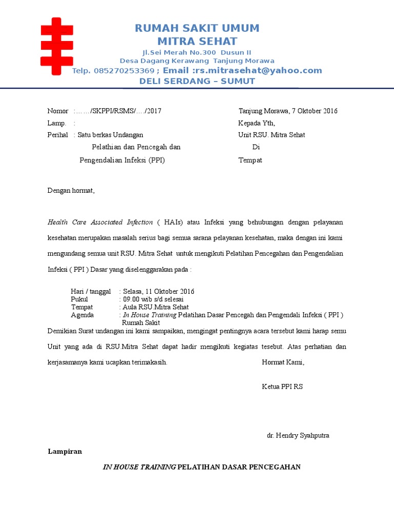 Surat Ppi Pelatihan | PDF | Kesehatan Holistik | Sains & Matematika