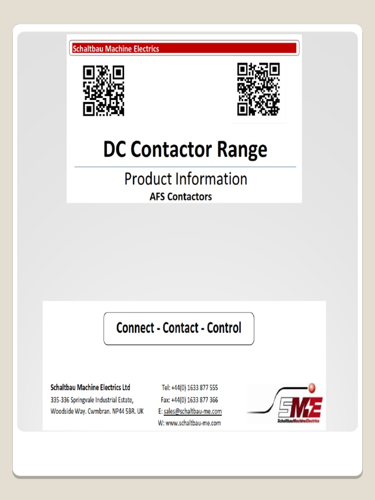 Schaltbau Afs Contactors | PDF | Switch | Relay