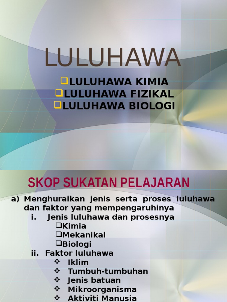 Luluhawa :geografi Penggal 1 | PDF | Sains & Matematika