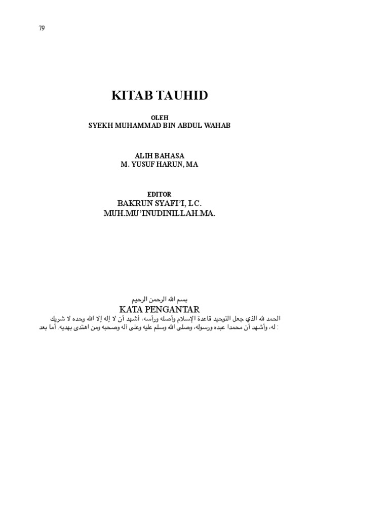 Terjemahan Kitab Tauhid | PDF
