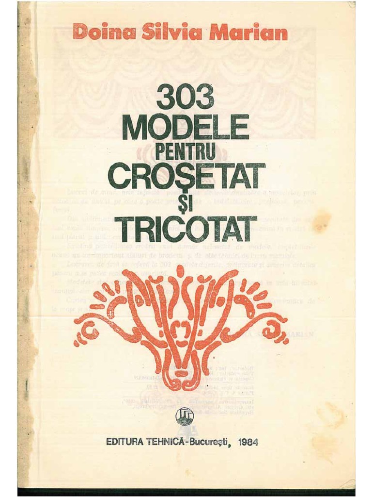 303 Modele Pentru Crosetat Si Tricotat PDF | PDF