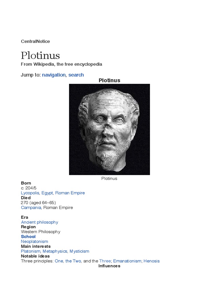 Plotinus | Neoplatonism | Nous