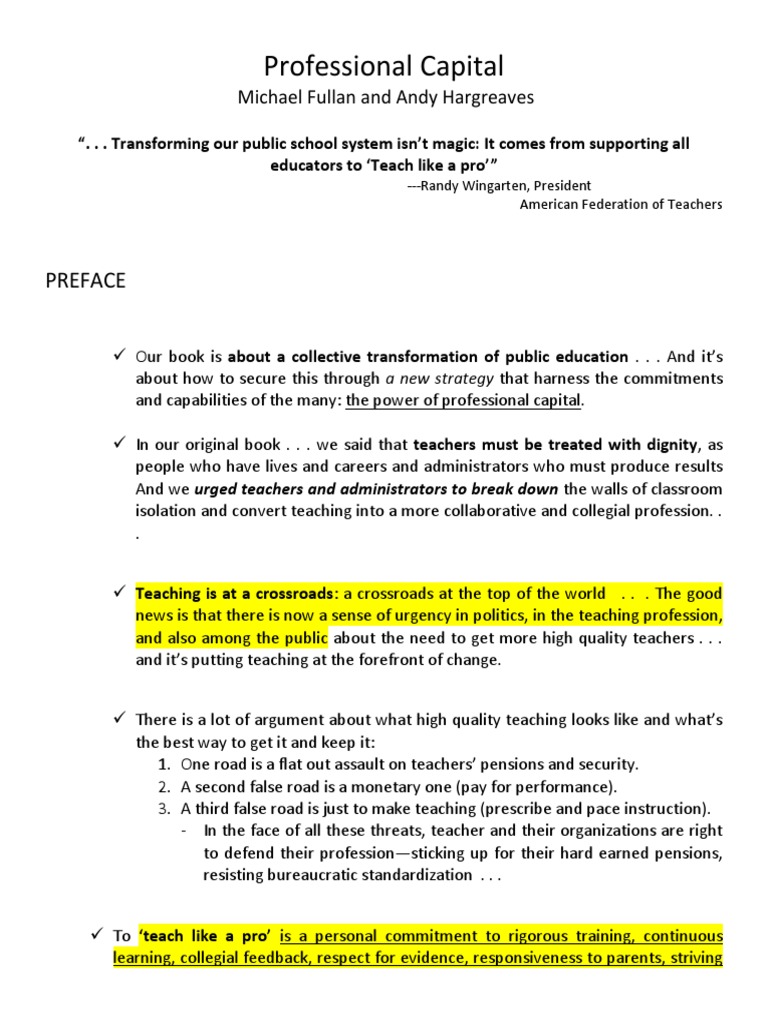 Building Professional Capital in Education | PDF | Social Capital ...