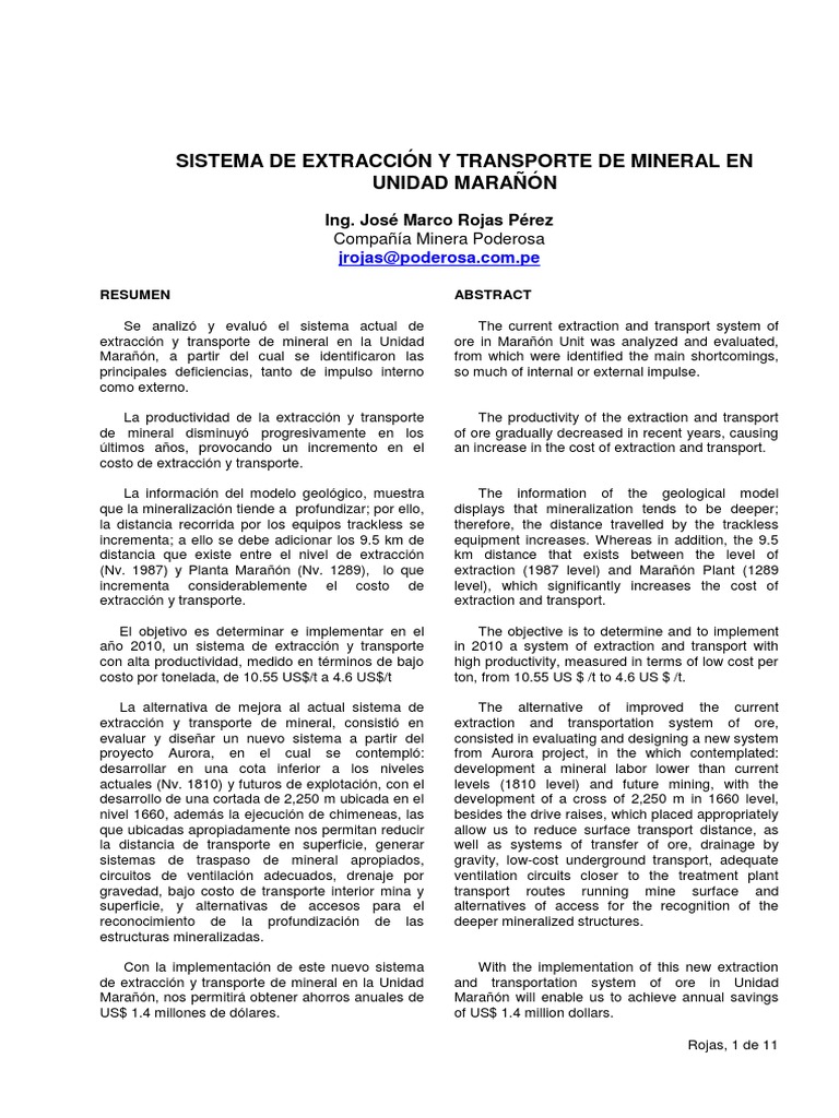 Extraccion PODEROSA PDF | PDF | Valor presente neto | Naturaleza