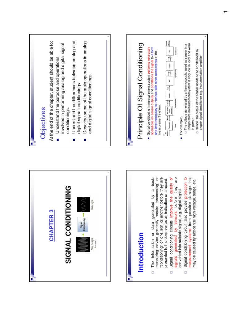 Signal Conditioning Basics | PDF | Amplifier | Electronic Filter
