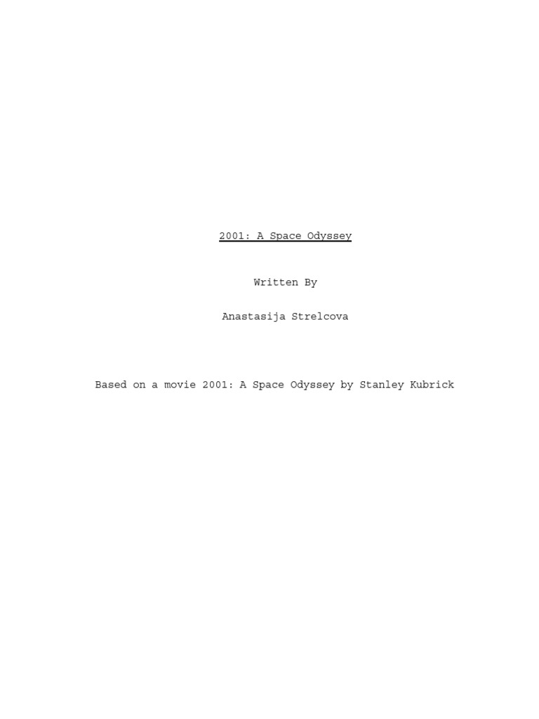 2001:space Odyssey Script | PDF