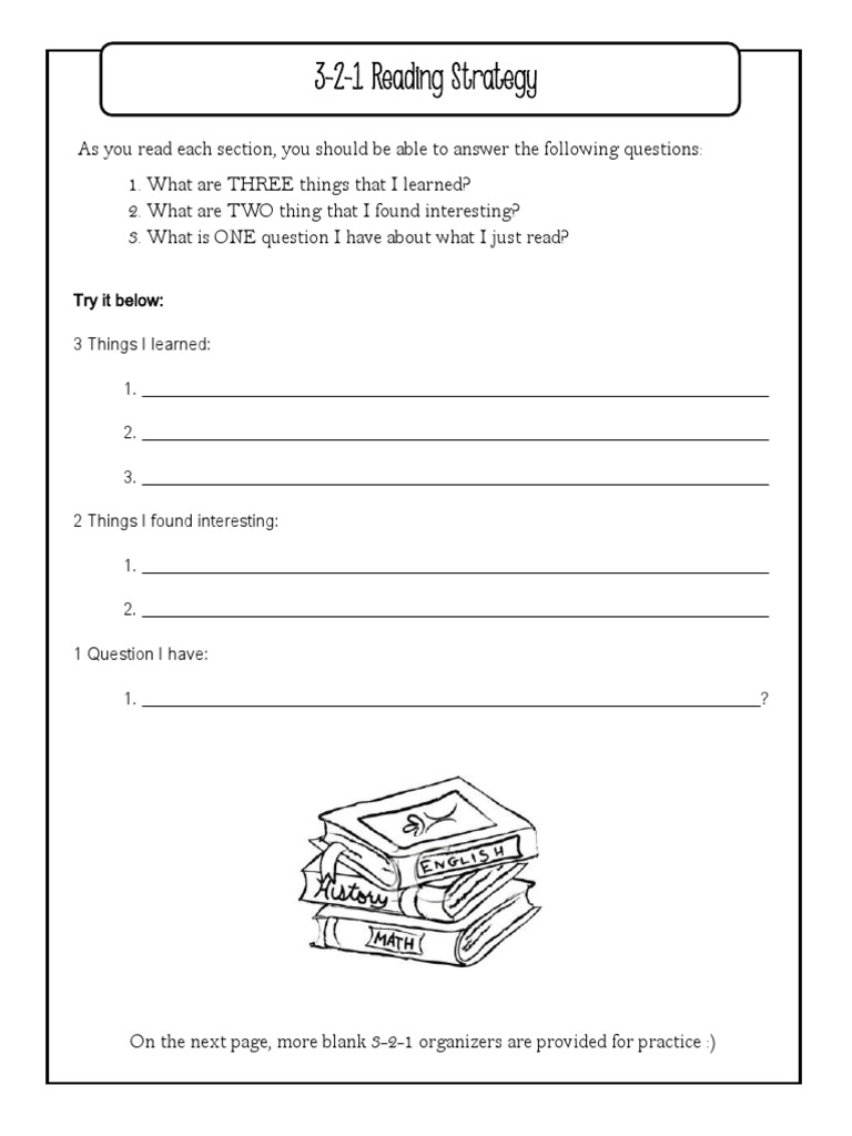 3-2-1 Organizer | PDF