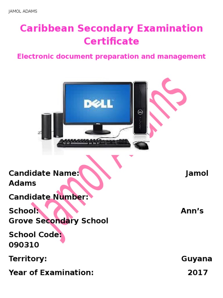 Caribbean Secondary Examination Certificate | PDF