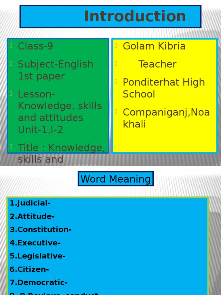 Knowledge Skills And Attitudes Attitude Psychology Knowledge