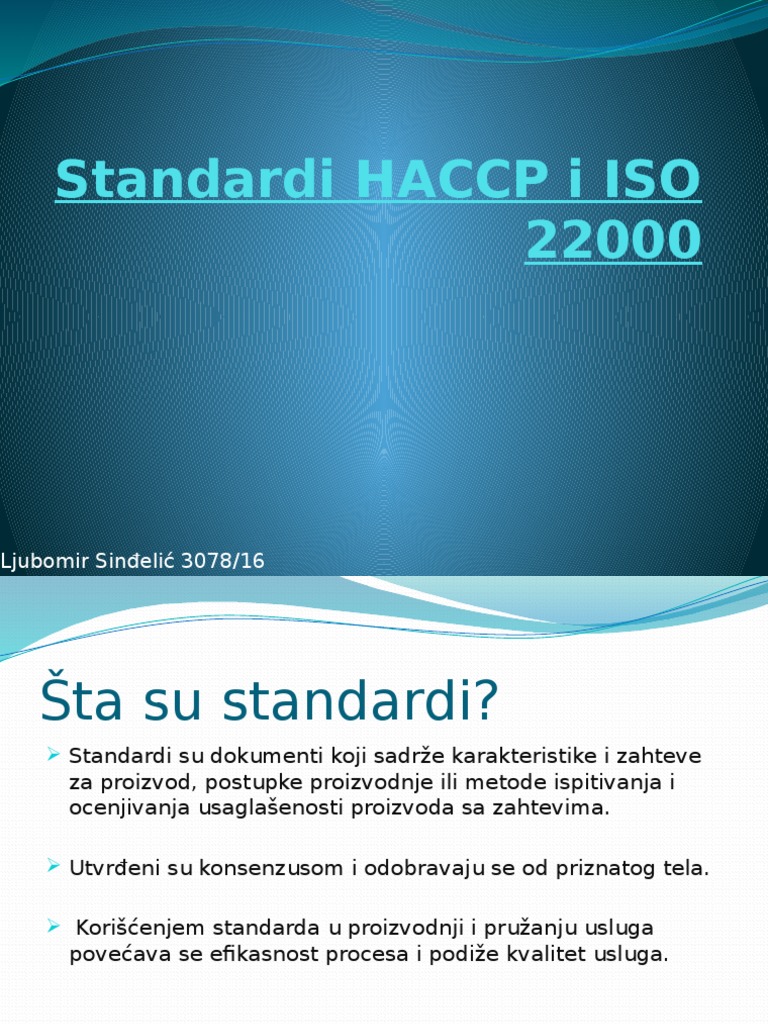 Standardi HACCP I ISO 22000-Seminarski | PDF