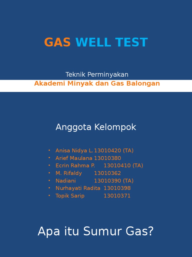 Gas Well Test | PDF