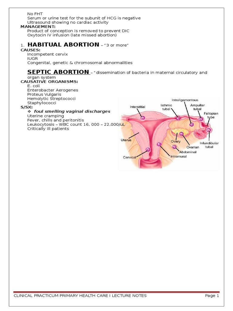 Habitual Abortion: Management | PDF