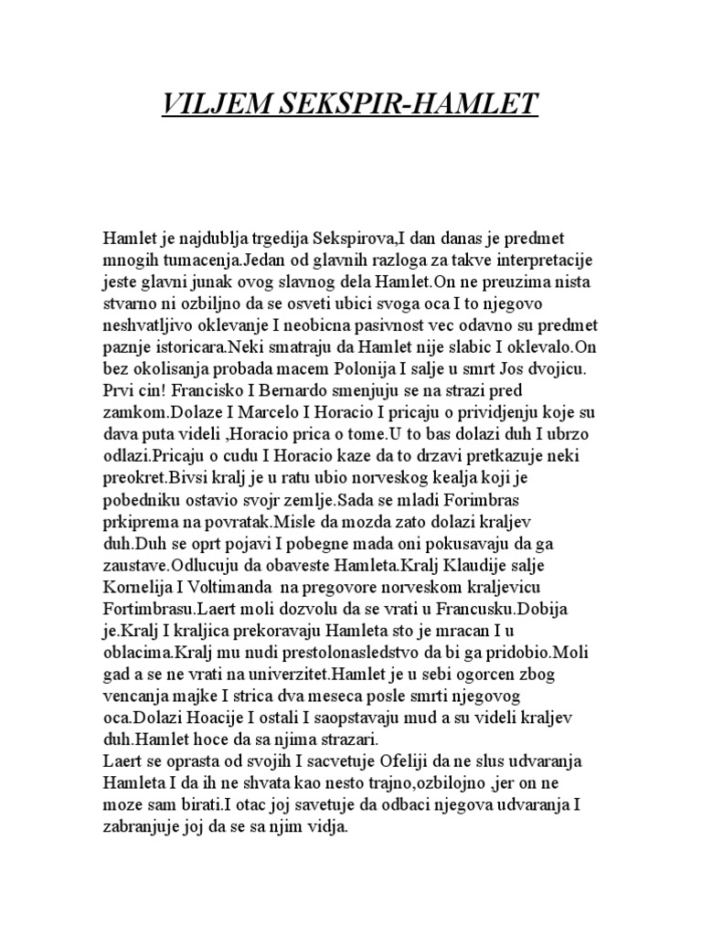 Hamlet Sekspir | PDF