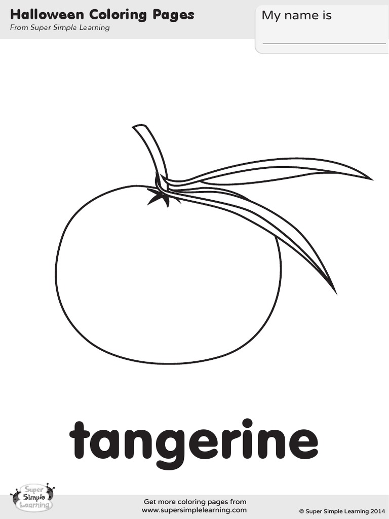 Tangerine Coloring Page | PDF