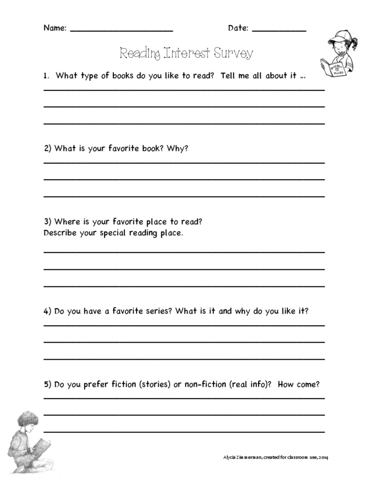 Student Reading Interest Survey | PDF | Social Science