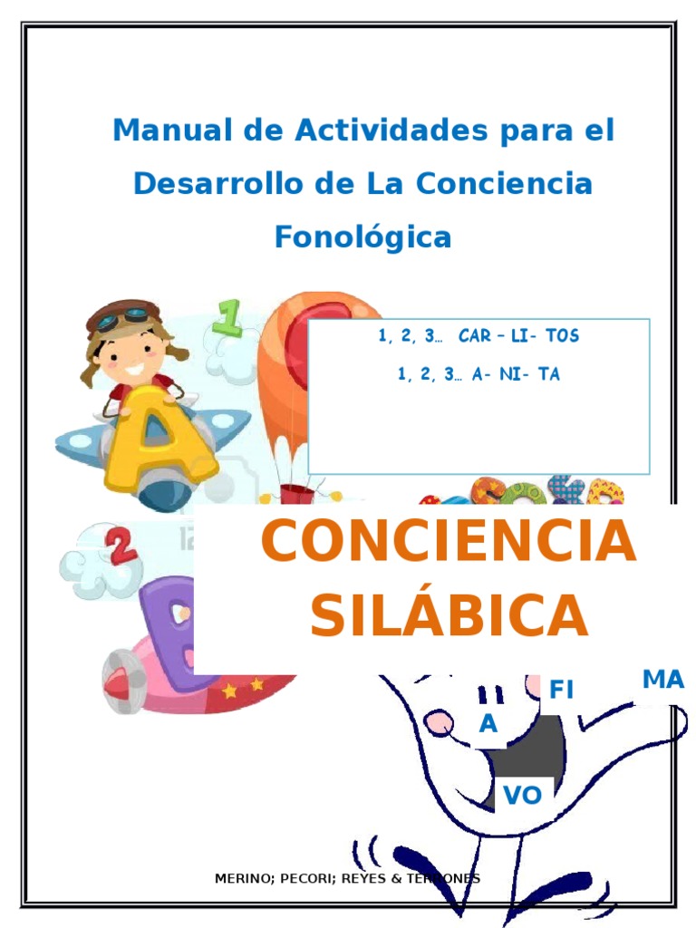 Manual Conciencia Fonologica | PDF | Sílaba | Palabra