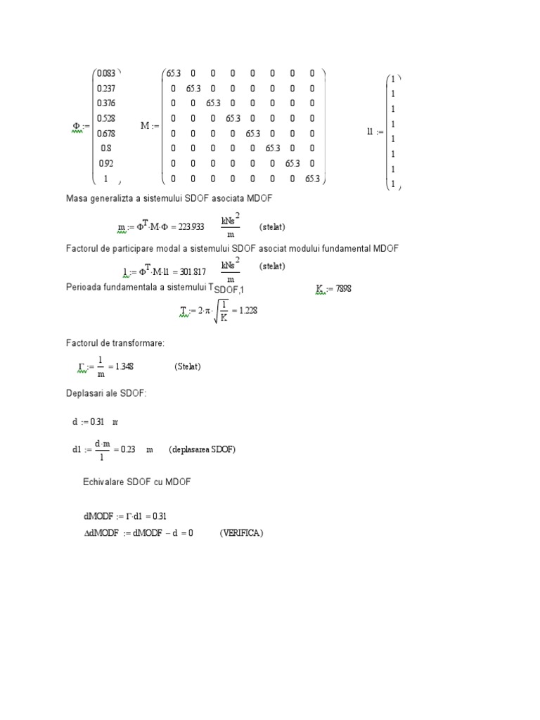 Mdof To Sdof - Complet | PDF