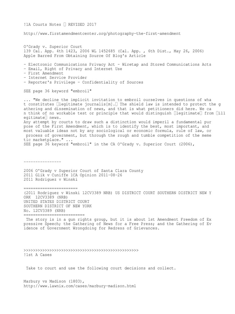 !1a Courts Notes - Revised 20170112 | PDF | Government | Public Law