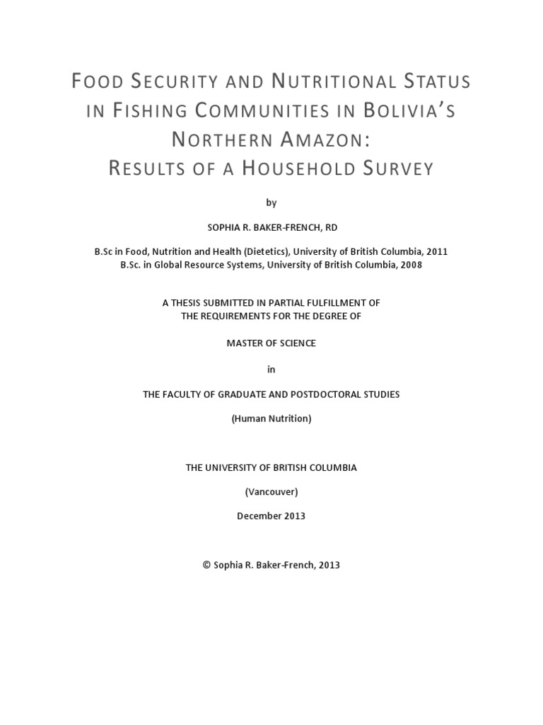 Food Security and Nutritional Status | PDF | Food Security | Malnutrition