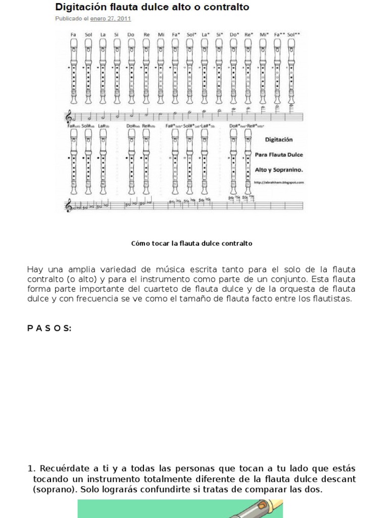 Flauta Contralto | PDF | Flauta | Escala (música)