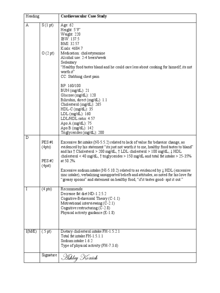 Cardiovascular Case Study | PDF