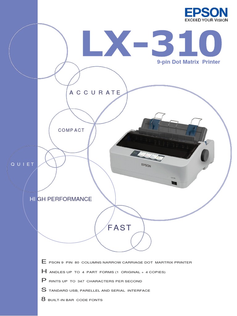 LX 310 | PDF | Printer (Computing) | Office Equipment
