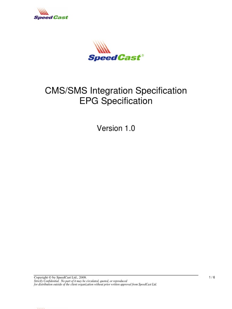 SpeedCast EPG Specification V1 0 | PDF | Al Jazeera | Mass Media SpeedCast EPG Specification V1 0 | PDF | Al Jazeera | Mass Media
