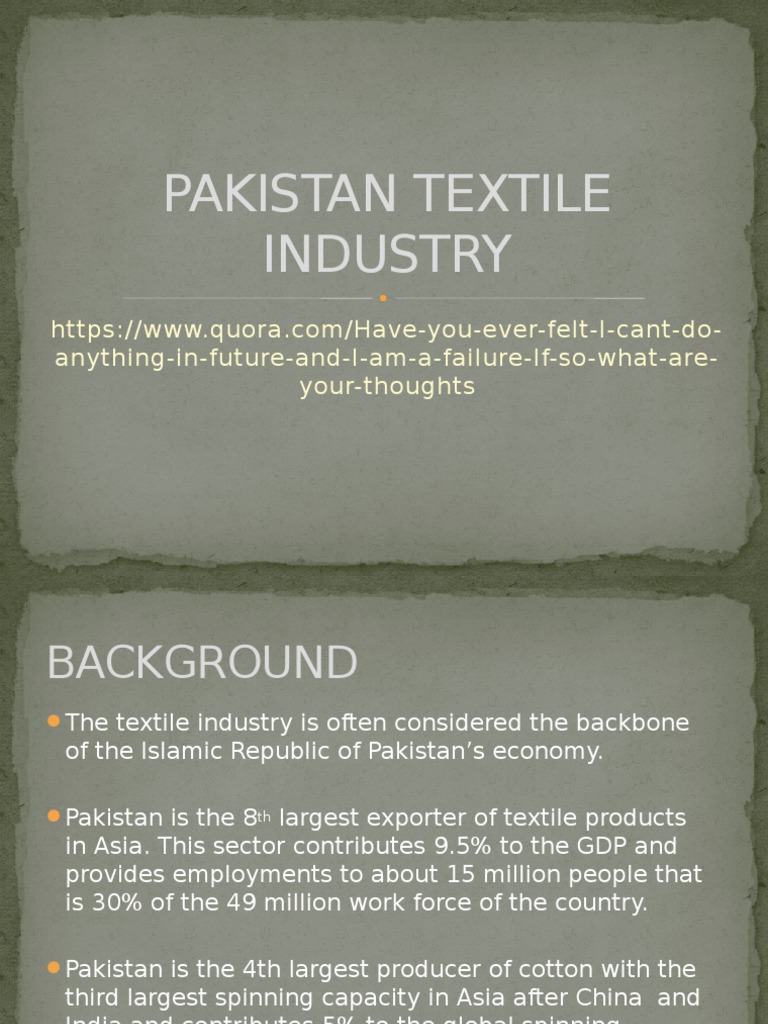 Pakistan Textile Industry | PDF
