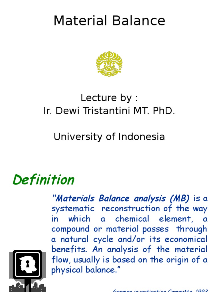 Mass Balance Lecture | PDF | Stoichiometry | Physical Sciences