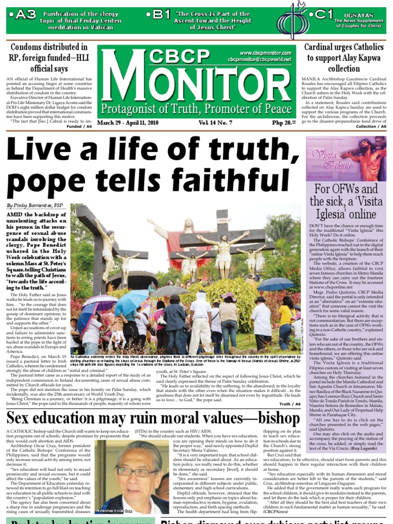 CBCP Monitor Vol14-N7 | PDF | Pope | Catholic Church